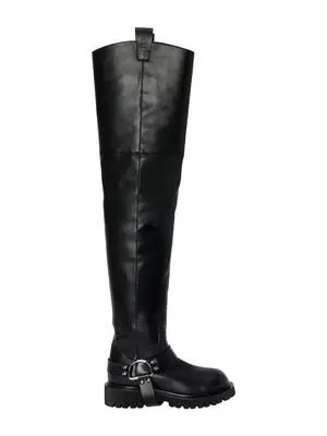 MSGM D-ring Over-the-knee Boots - Black