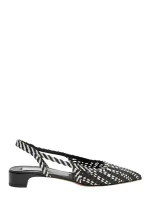 Gabriela Hearst Perro Woven Slingback Pumps - Black