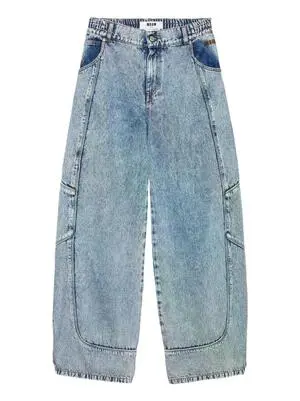 MSGM Panelled Pocket Jeans - Blue