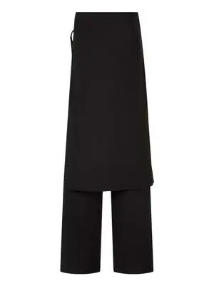STUDIO TOMBOY Wrap Skirt Trousers - Black