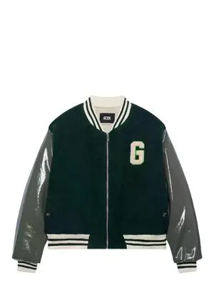Gcds Letterman Zip Jacket - Green