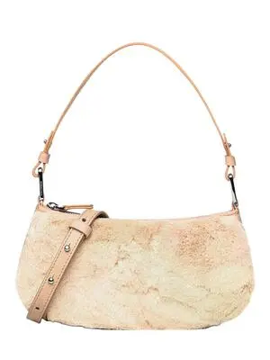 COCCINELLE Faux-fur Shoulder Bag - Neutrals
