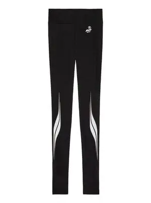 MSGM Logo Graphic Leggings - Black