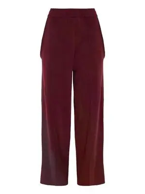 LANVIN Elasticated-waistband Wool-blend Trousers - Red
