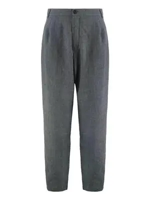 DARKPARK Pleated Wool Trousers - Grey