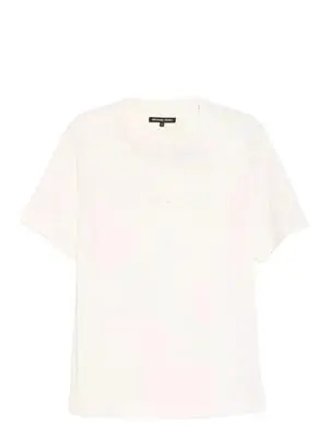 Michael Kors Logo-embossed T-shirt - Neutrals
