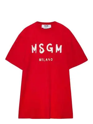 MSGM Short-sleeve T-shirt Dress - Red
