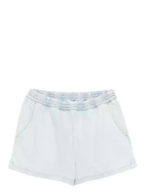 Off-White Logo-print Denim Shorts - Blue
