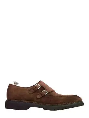 Bontoni Double Buckle Suede Boots - Brown