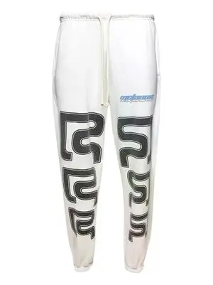 RRR123 Drawstring Graphic Sweatpants - White