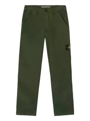 Stone Island Logo Patch Trousers - Green