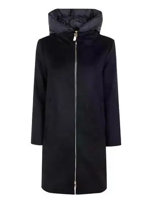 Seventy Hooded Zip Coat - Black