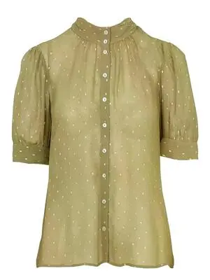 Ba&sh Mimi Buttoned Blouse - Green