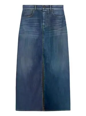 Max Mara Zarelia Denim Midi Skirt - Blue