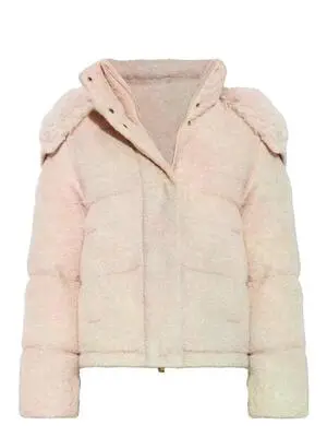 Moncler Virieu Bouclé Padded Jacket - Pink