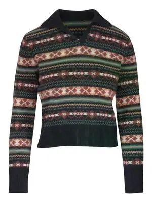 VINCE Collared Patterned Sweater