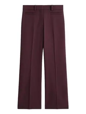 Cos Wool-blend Straight-leg Trousers - Red