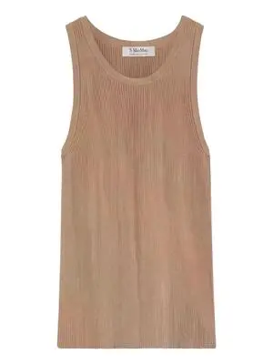 Max Mara Amburgo Rib-knit Tank Top - Neutrals