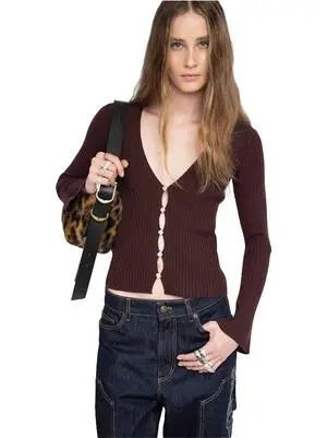Zadig&Voltaire Lyana Merino Wool Sweater - Burgundy / Red