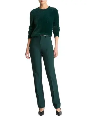 Vince Cotton-Blend Slim Cigarette Pant Green / Floral