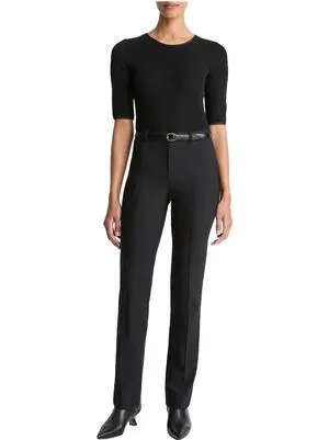 Vince Cotton-Blend Slim Cigarette Pant Black
