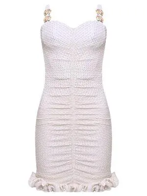 PatBO Gavea Mesh Mini Dress - White