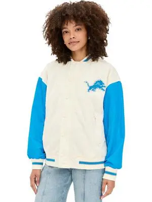 Terez Lions Colorblock Bomber Jacket - Lions Sugar Swizzle/blue