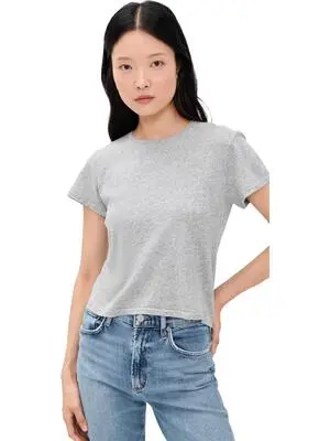 PERFECTWHITETEE Lisa Recycled Cotton Slim T-shirt - Heather Grey