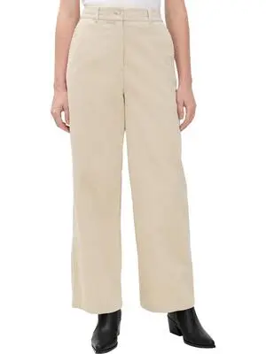 DUNST Semi-wide Corduroy Slacks - Cream