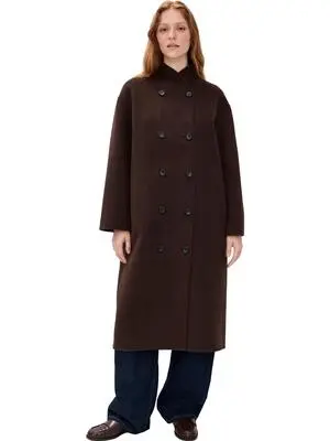 ALEX MILL Long Sophia Coat - Chocolate