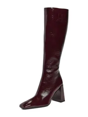 COURREGES Heritage Shadow Naplack Boots - Burgundy