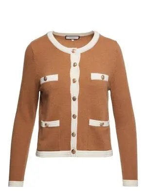 ANDIATA Charlott Cardigan - Camel,vit