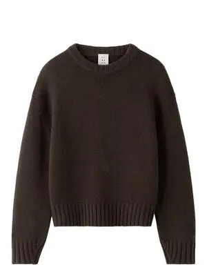 Almada Label Cru Crewneck Cashmere Sweater - Chocolate