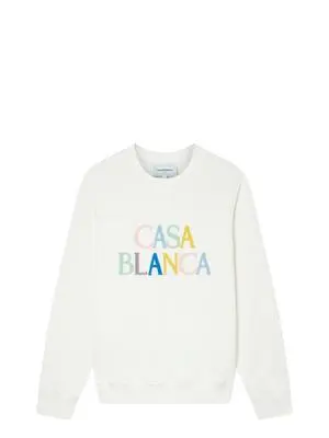 Casablanca Logo Embroidered Sweatshirt - Multicolor