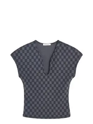 BY MALENE BIRGER Venazia Athletic Top - Monogram Print