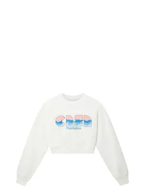 Casablanca Casa Clouds Cropped Sweatshirt Blue