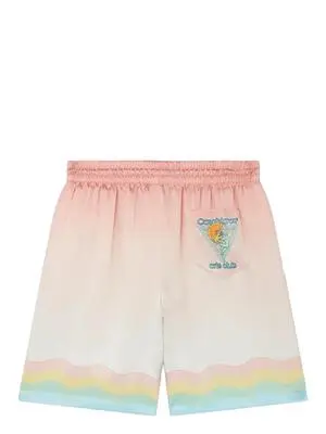 Casablanca Arts Club Silk Shorts - Pink
