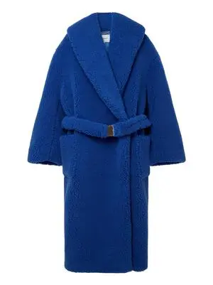 Casablanca Faux Shearling Robe Coat - Blue