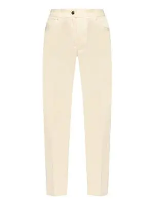 Moncler Gabardine Straight Leg Jeans - Ljusbeige