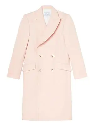 Casablanca Nativa Wool Double Breasted Overcoat - Pink