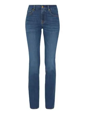 7 For All Mankind Kimmie Straight Duchess Jeans - Mid Blue