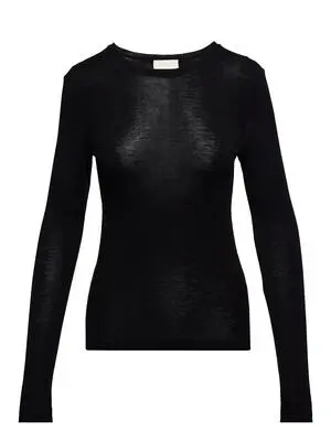 WAKAKUU ICONS Crew Neck Merino Wool Sweater - Black