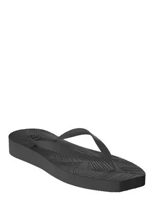 VELOUR Platform Flip Flop - Black