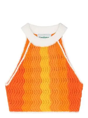 Casablanca Gradient Sleeveless Top Orange