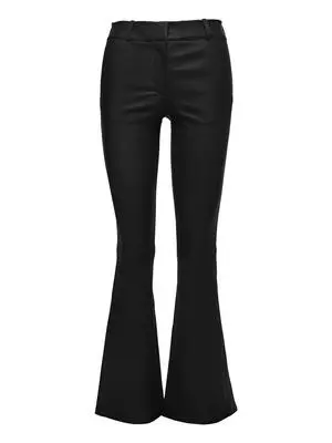 WAKAKUU Stretch Leather Trousers - Black