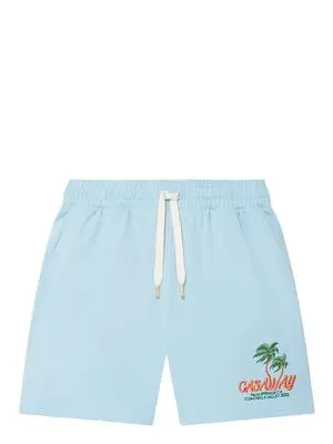 Casablanca Coachella Valley Embroidered Sweatshorts - Blue
