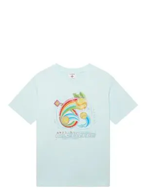 Casablanca Manga Tennis Ball Short Sleeve T-shirt - Multicolor