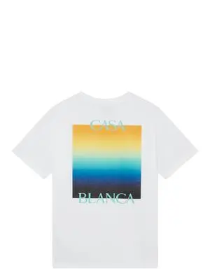 Casablanca Gradient Square Short Sleeve T-shirt - Yellow