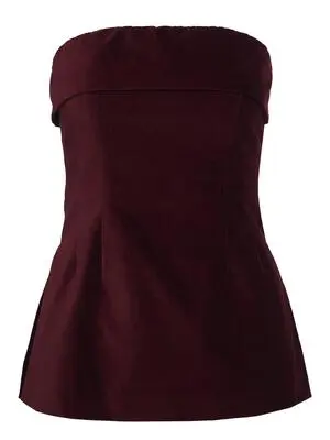 WAKAKUU Acha Velvet Tube Top - Burgundy