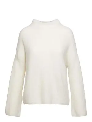WAKAKUU ICONS Knitted Funnel Neck Sweater - Cream